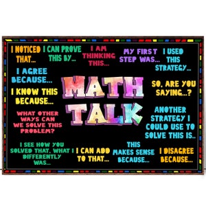 Math Talk Canvas, Math Teacher Classroom Poster, Hidden Math Poster ...
