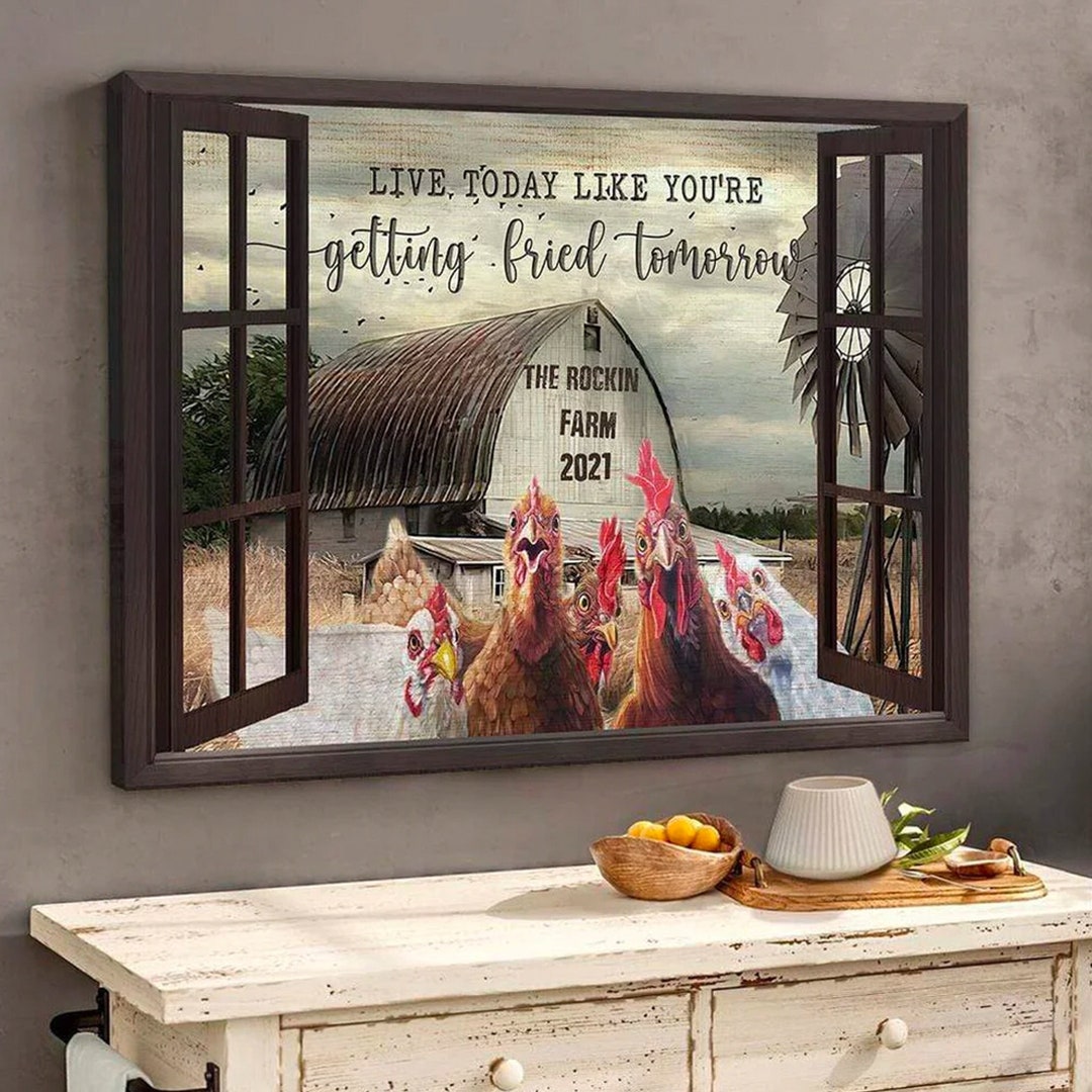 Live Today Like You're Getting Fried Farmer Canvas/poster, Farmer Gift ...