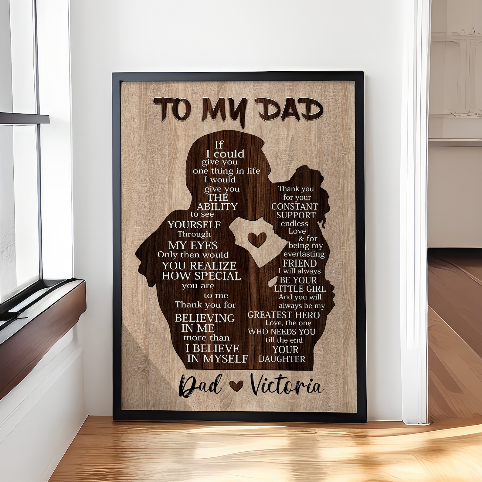 To My Dad - Gift for Dad Canvas, Personalized Gifts for Dad, Fathers ...