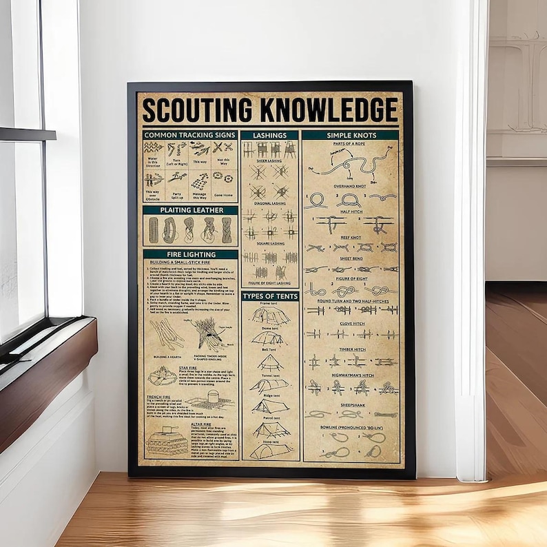 Scounting Knowledge Poster, Scount Lover Gift, All About Scount ...