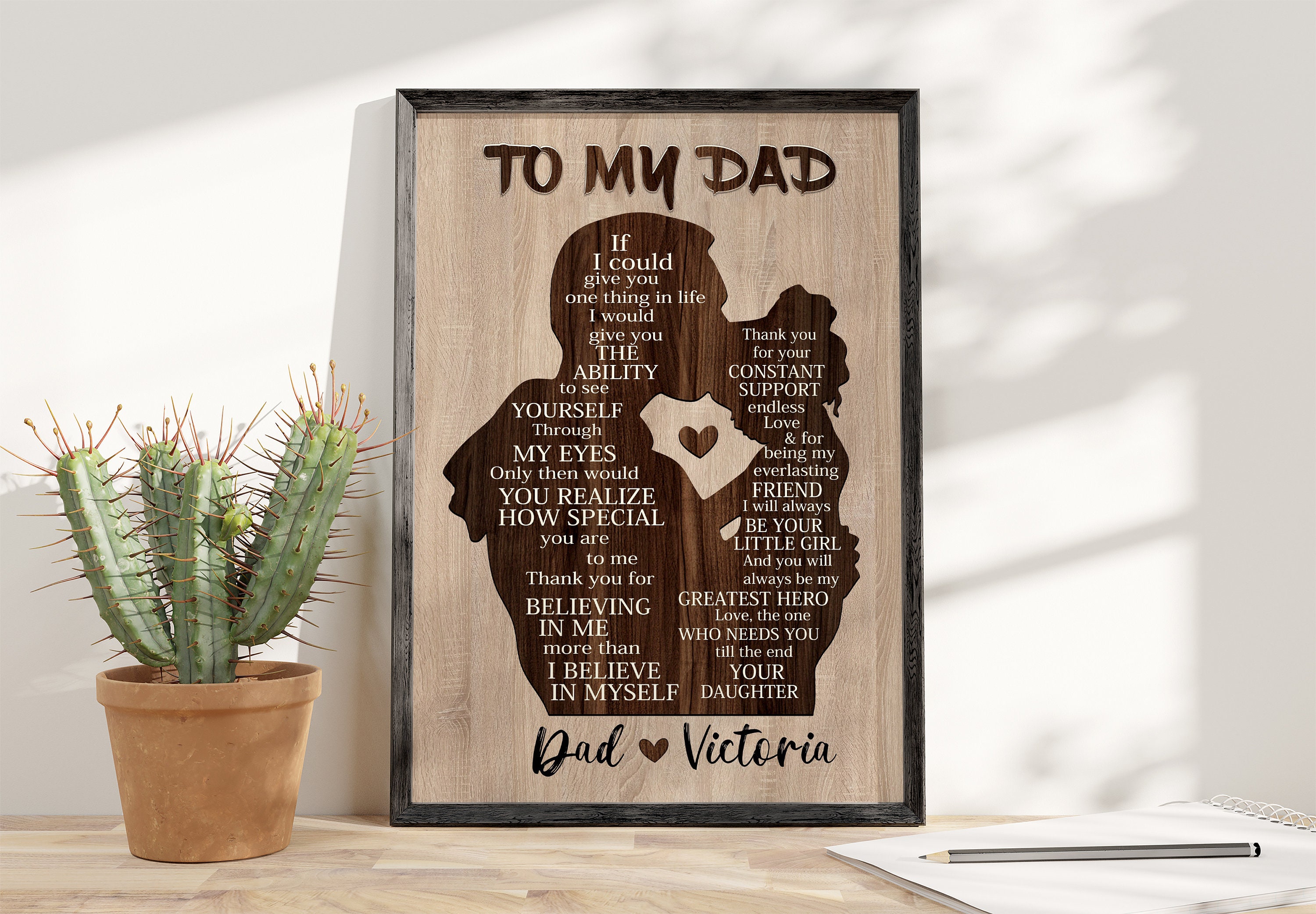 To My Dad - Gift for Dad Canvas, Personalized Gifts for Dad, Fathers ...