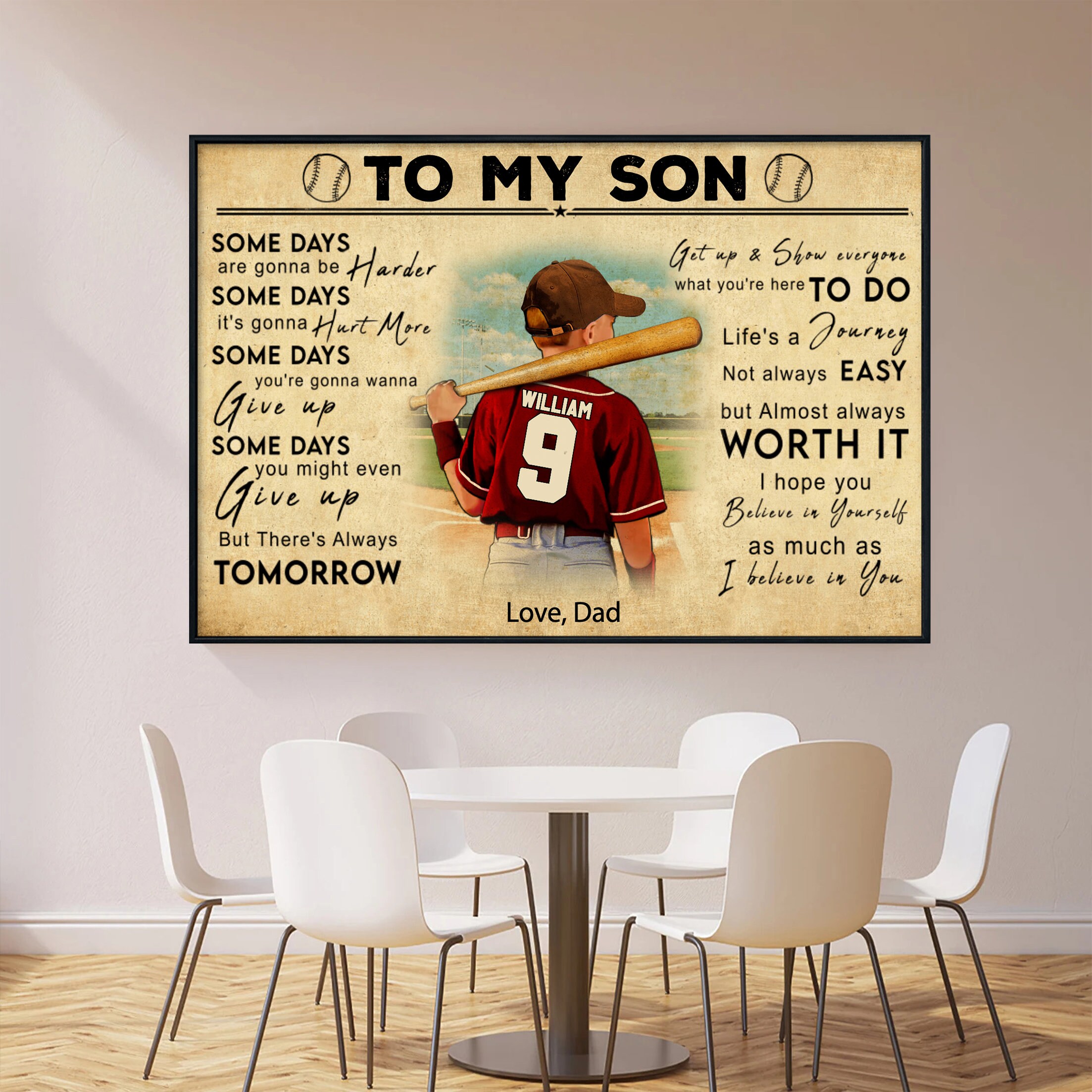 Personalized Baseball Poster Vintage Style Sport Gifts for - Etsy
