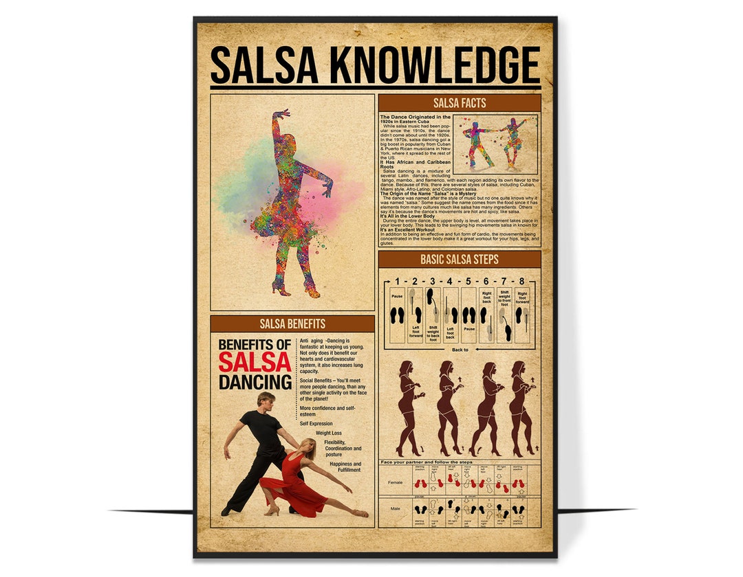 Salsa Knowledge Benefits of Salsa Dancing Poster, Knowledge Poster ...