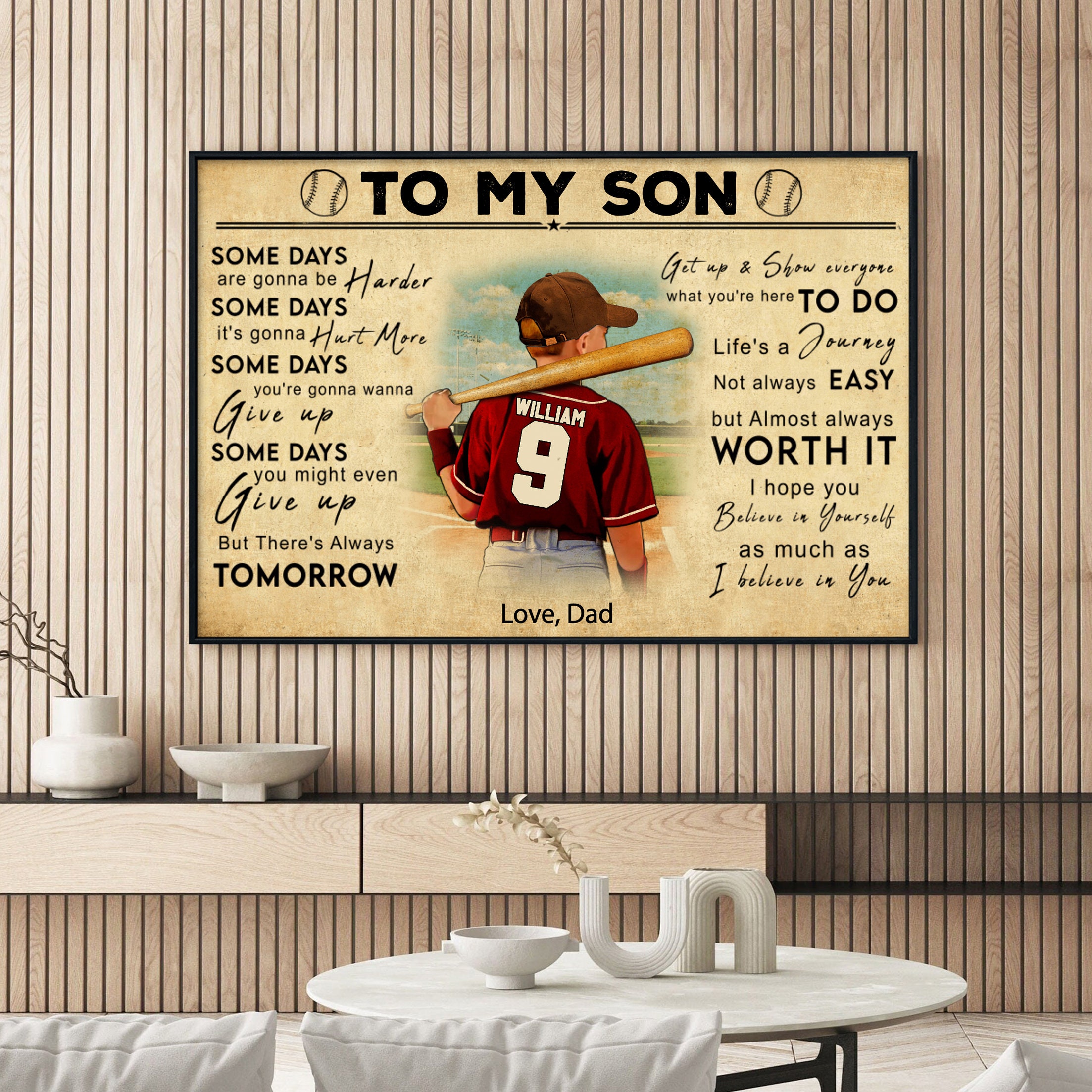 Personalized Baseball Poster Vintage Style Sport Gifts for - Etsy
