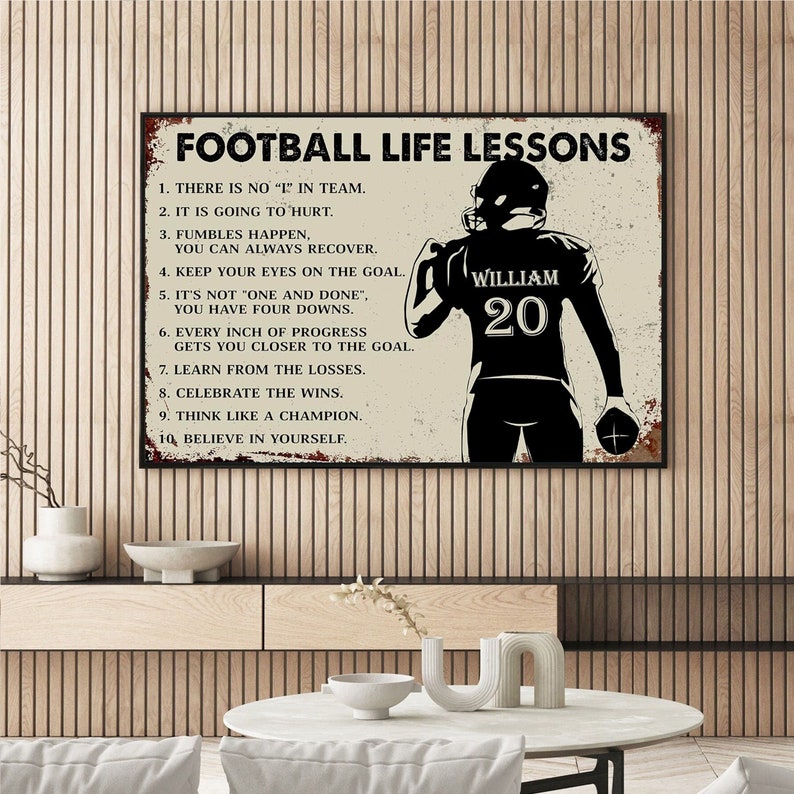 Personalized Football is Life Posters, Football Wall Art, Football Wall ...