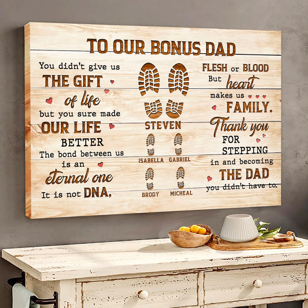 Thank You for Stepping in - Personalized Step up Dad, Father's Day Gift ...