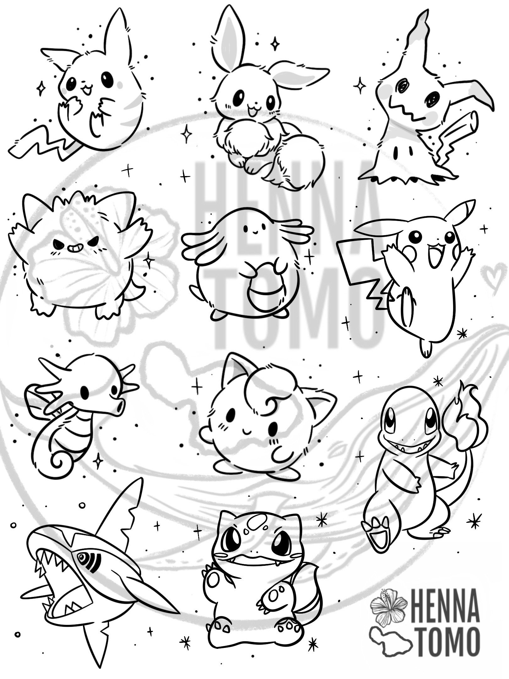 Pokemon tattoo outline - Bronctattooaus.com