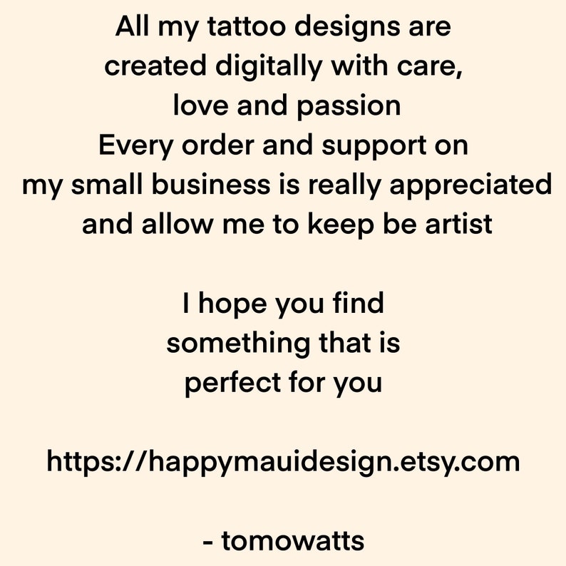 Beautiful Tattoo Design - Etsy