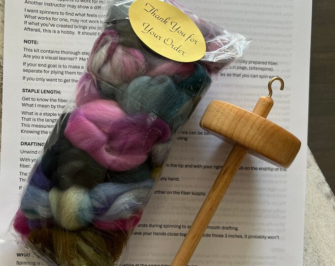 Beginner Drop Spindle Kit Includes: Drop Spindle, 4 Pages of Detailed ...