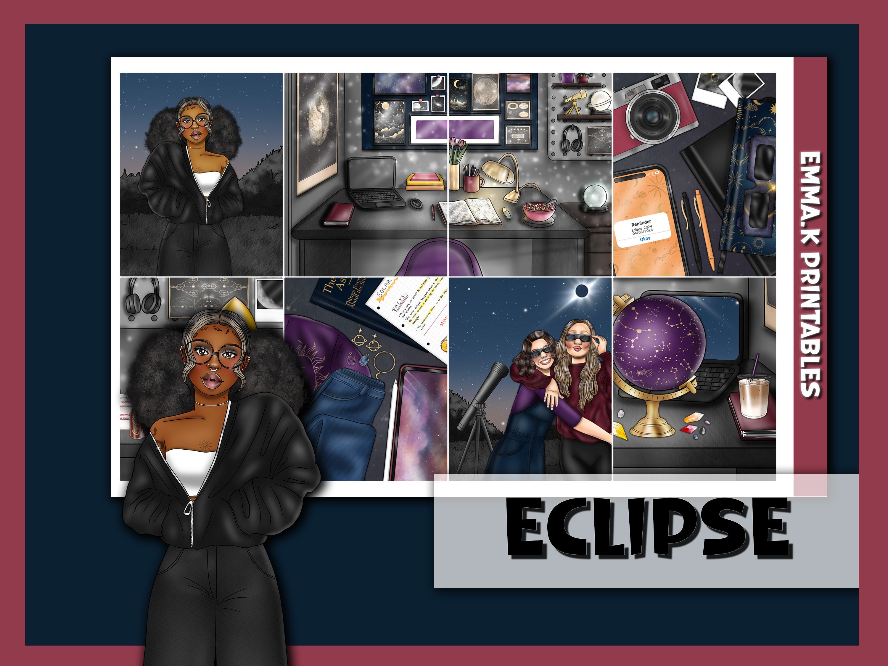 Eclipse - Printable Planner Kit - Etsy