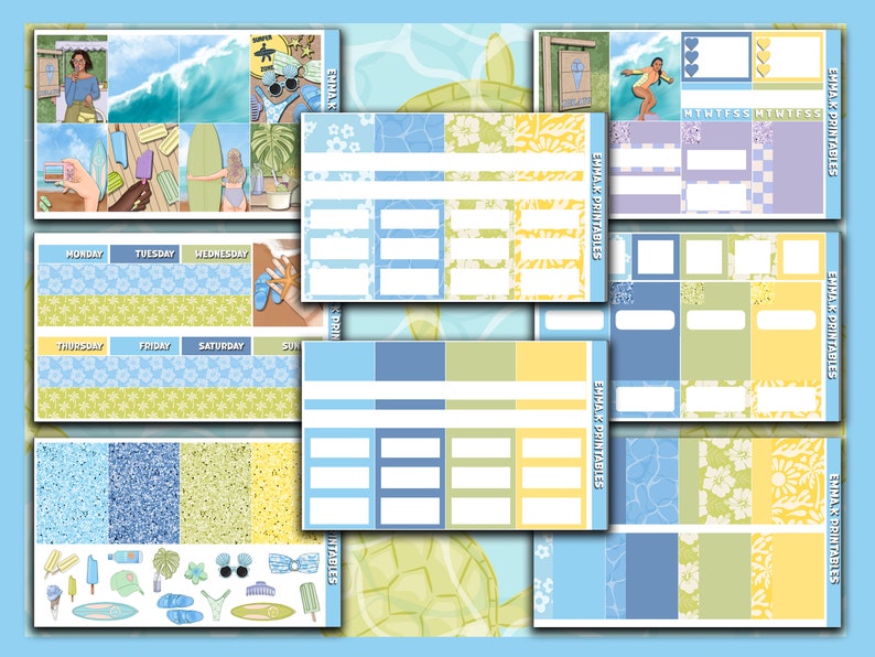 Coastal Cool - Printable Planner Kit - Etsy