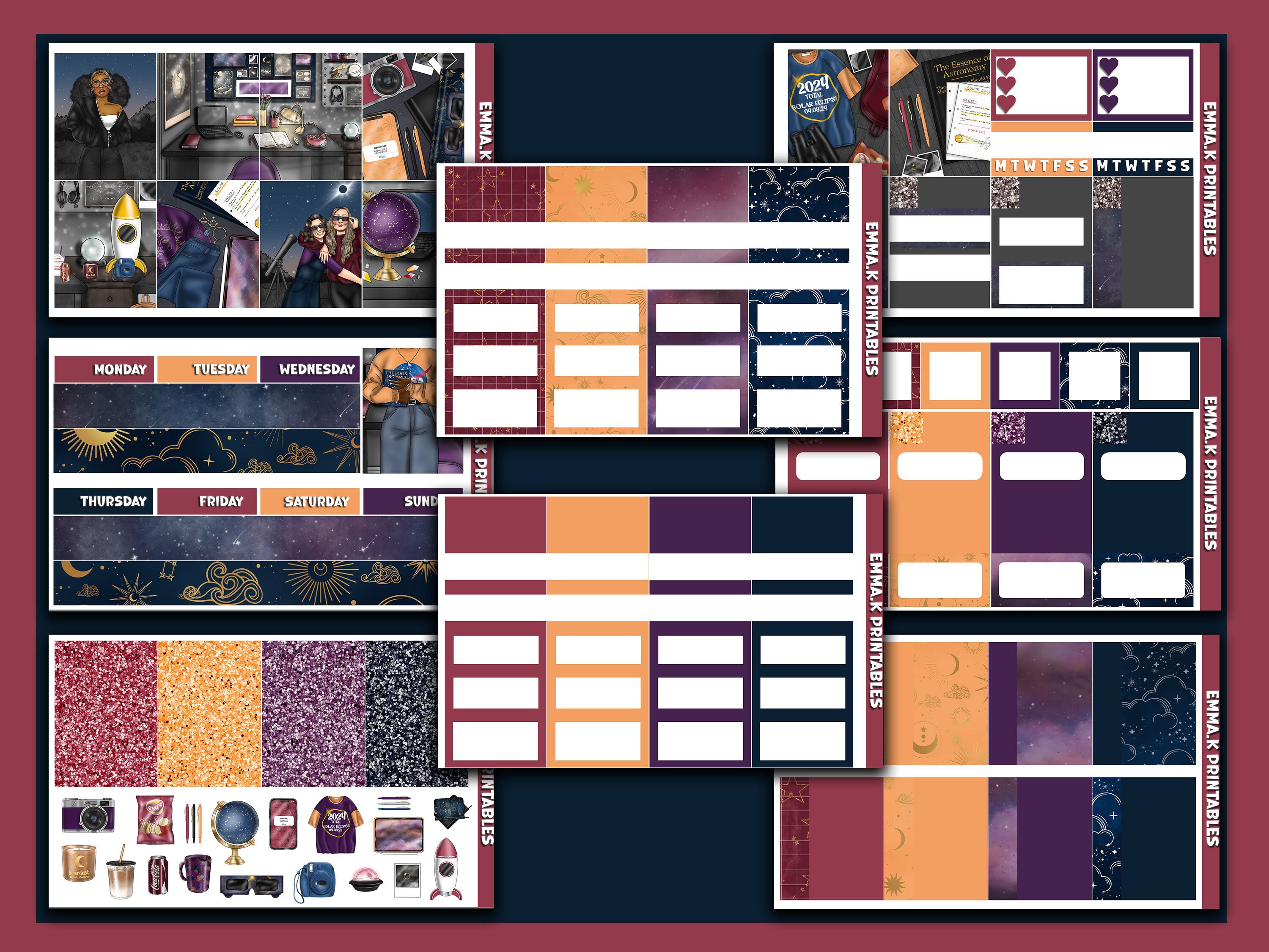 Eclipse - Printable Planner Kit - Etsy