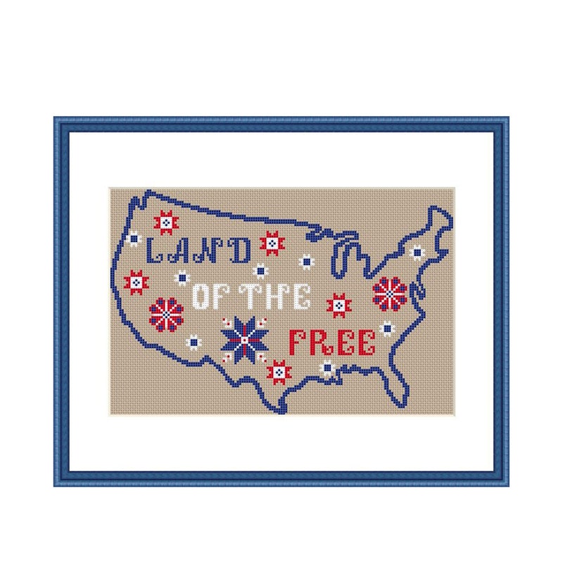Patriotic Cross Stitch - Etsy