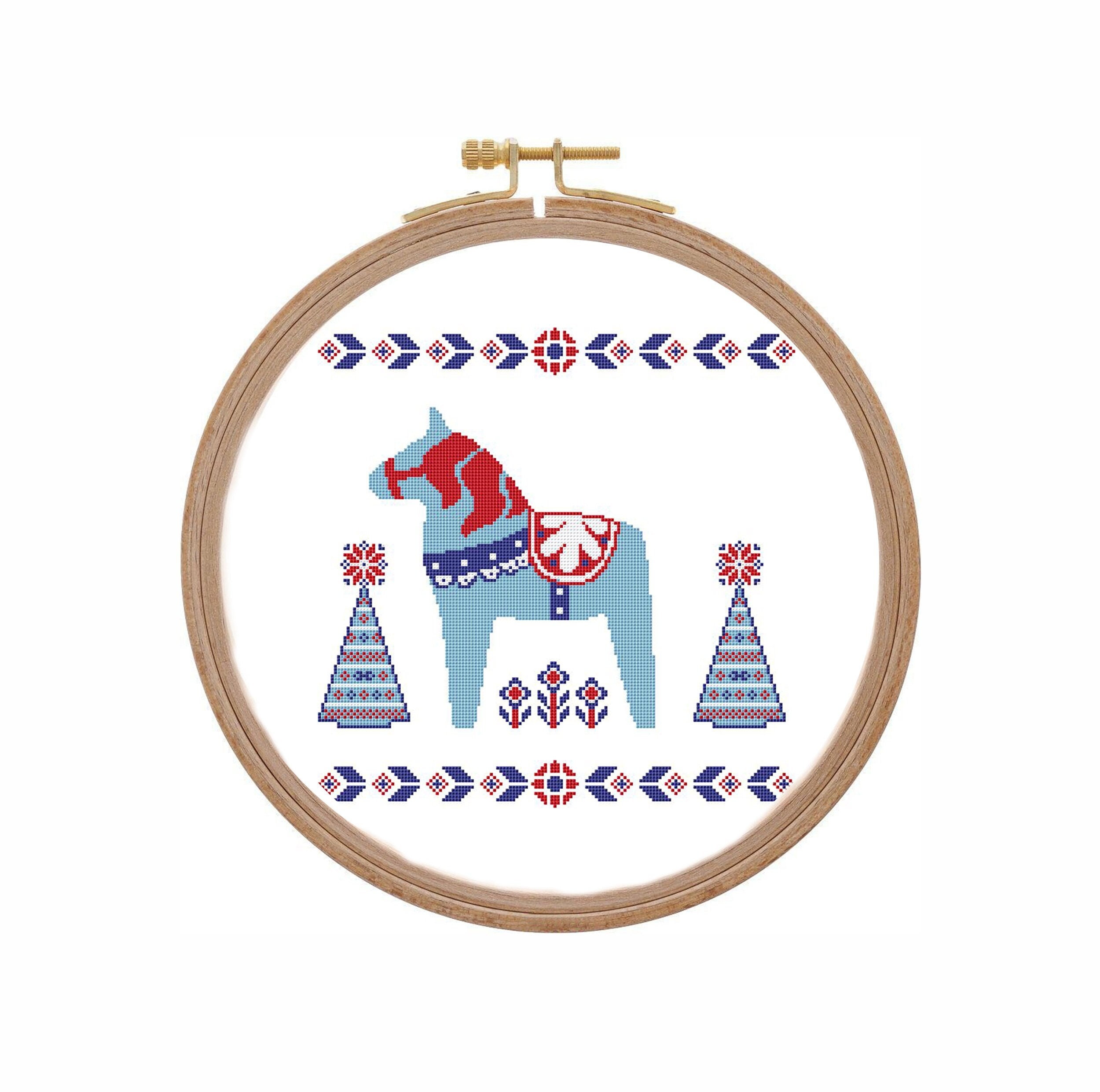 Christmas Scandinavian Cross Stitch Pattern Modern Swedish - Etsy