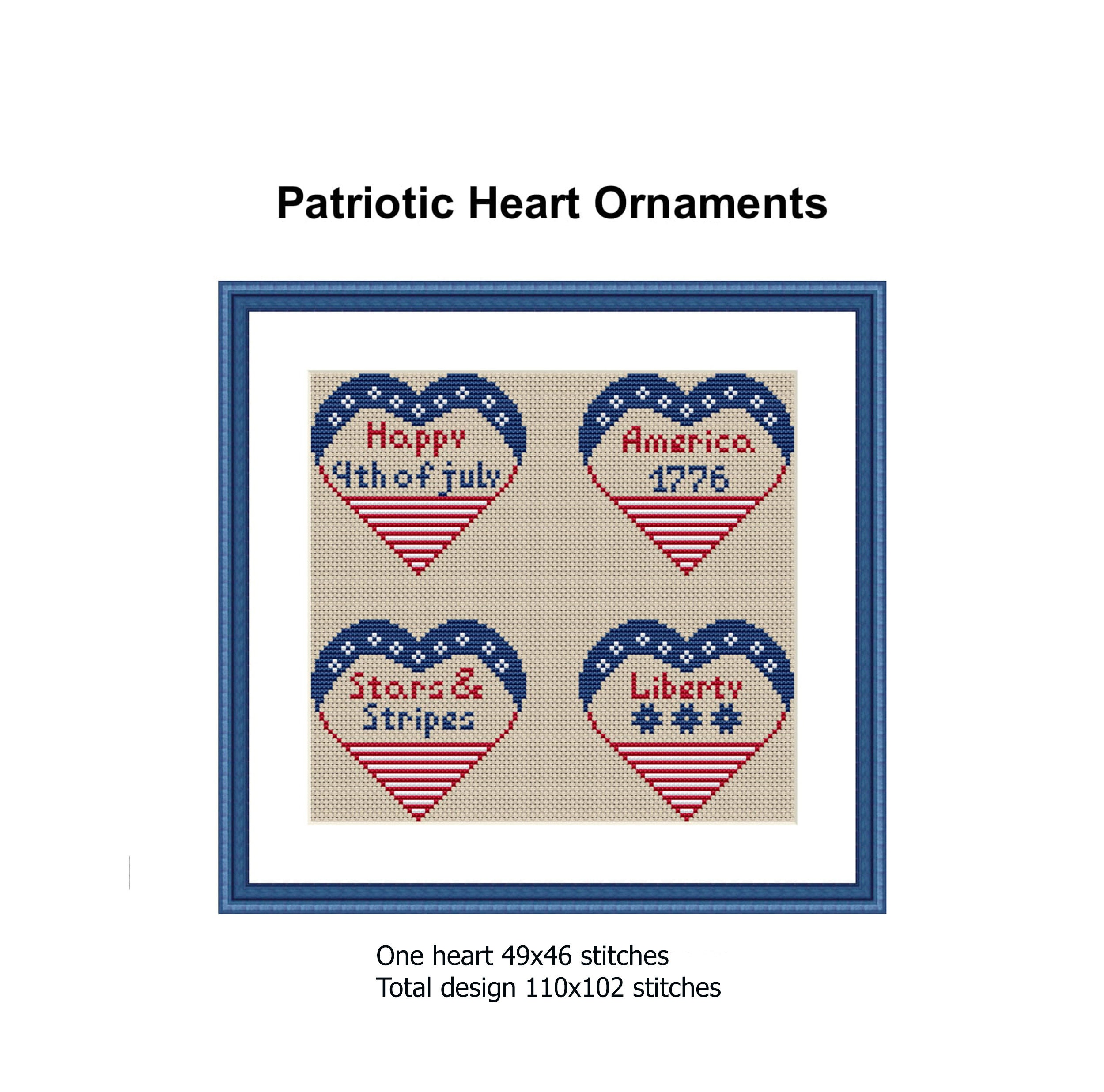 4th of July cross stitch pattern PDF Patriotic cross stitch | Etsy