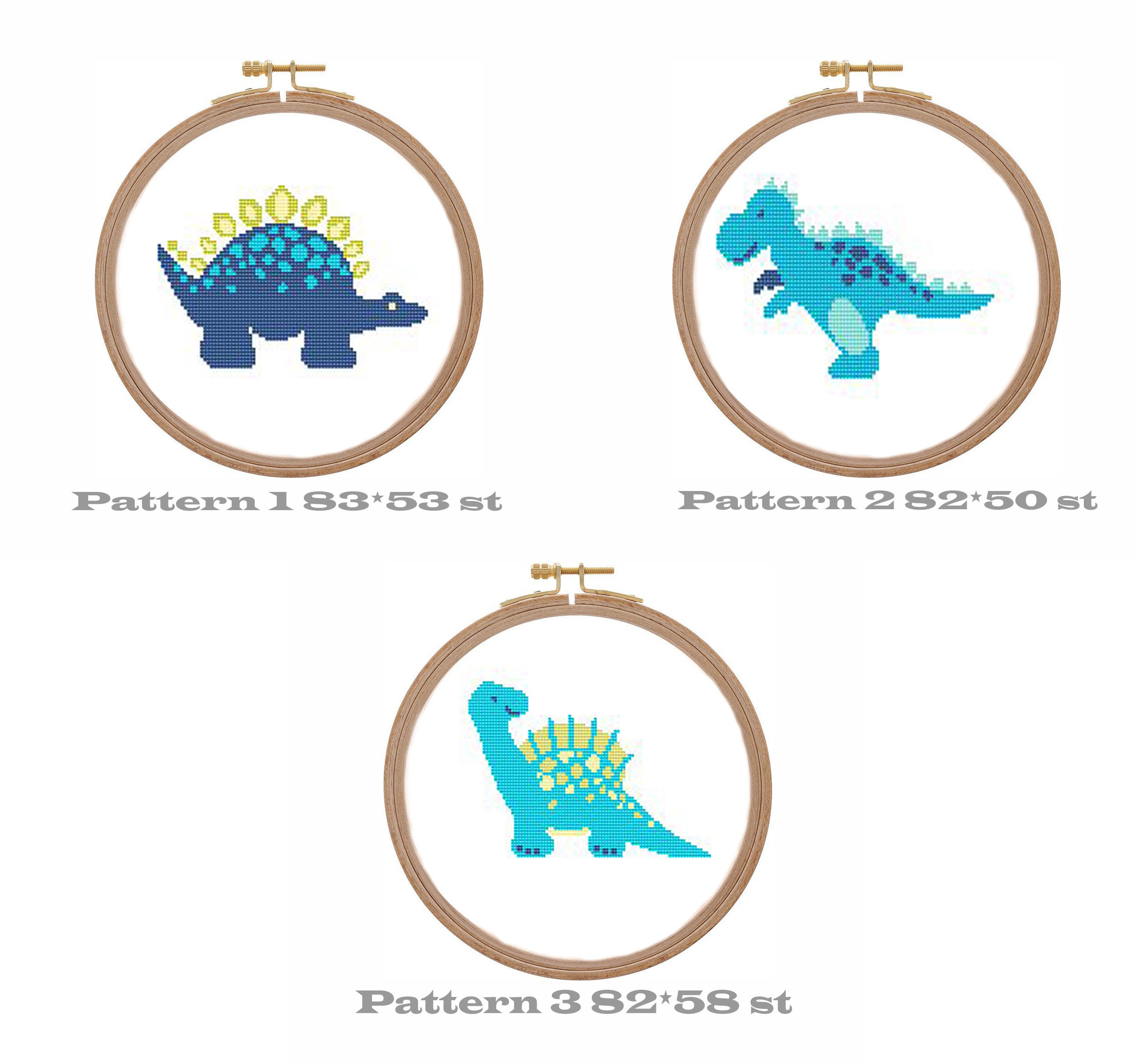 Baby dinosaur cross stitch pattern nursery Baby boy cross | Etsy