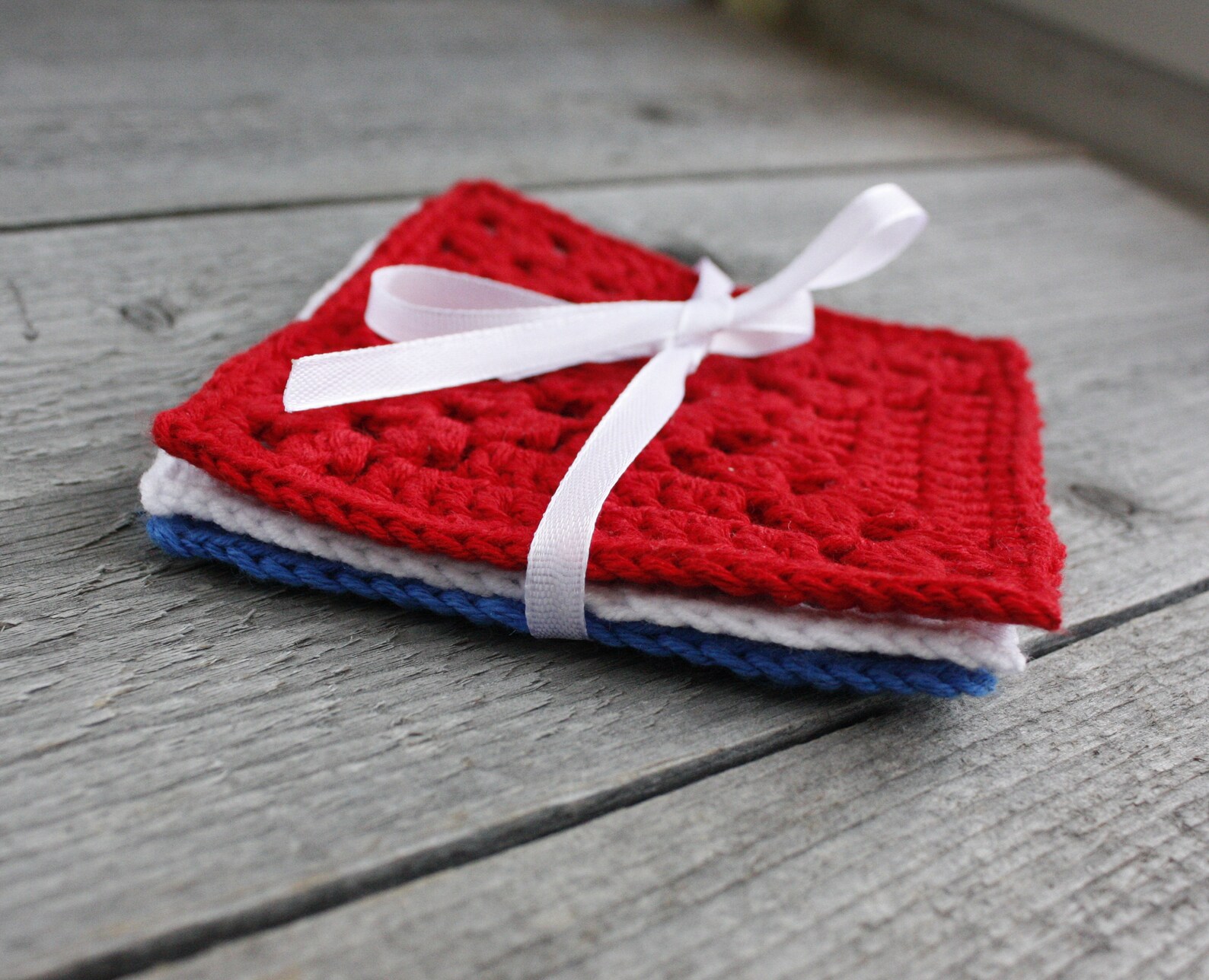 Patriotic Coasters Set Blue White Red Coasters American Flag - Etsy