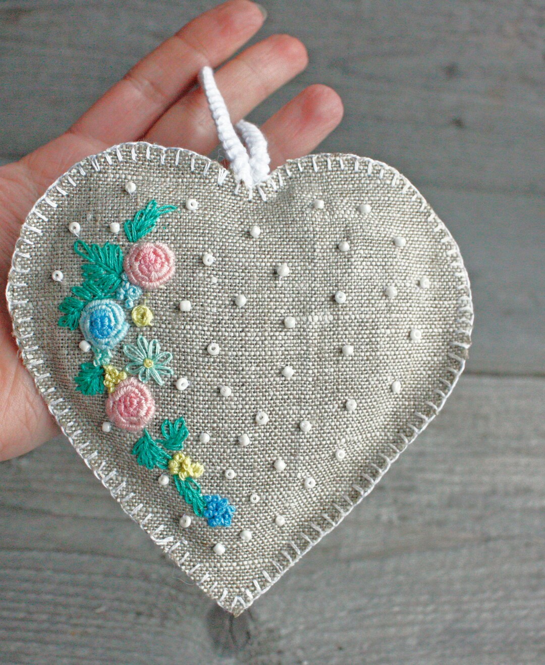 Heart Lavender Sachet Monogrammed Hanging Embroidered Sachet ...