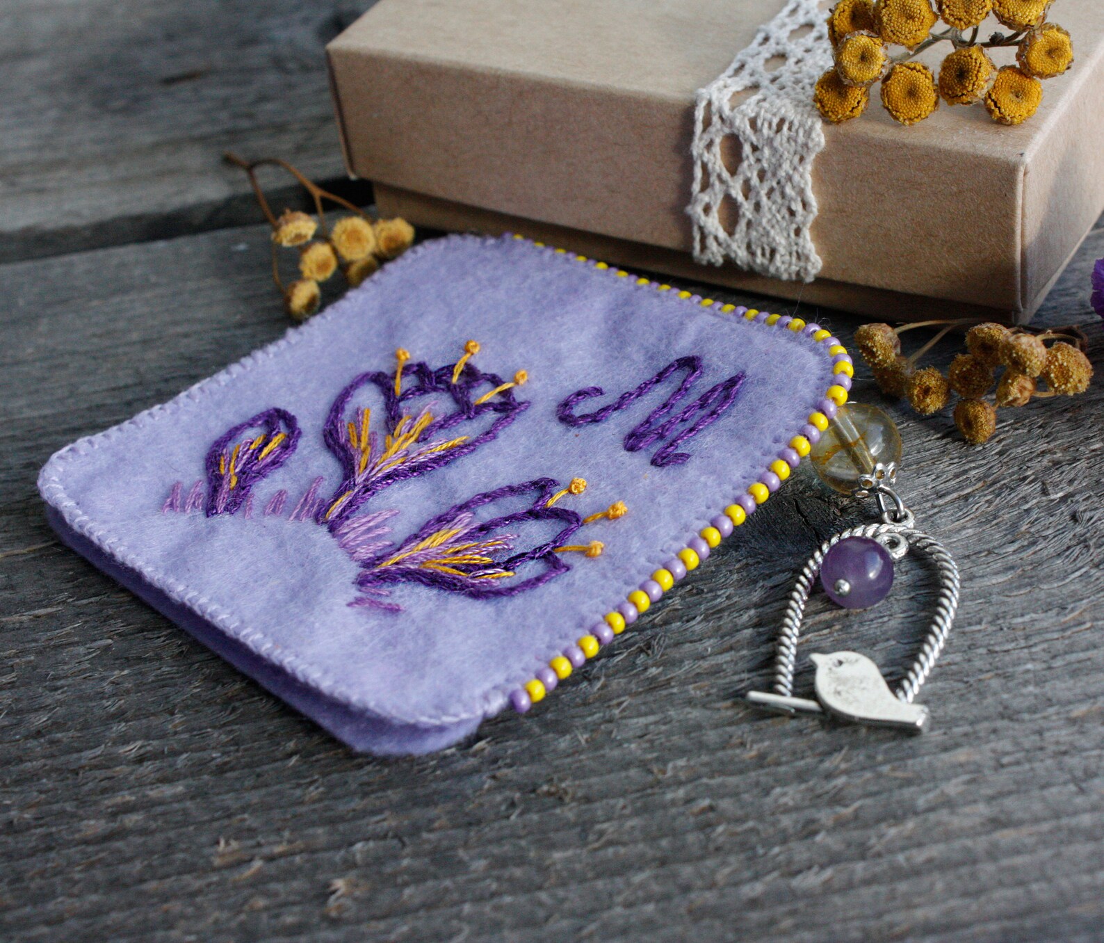 Purple Floral Bookmark for Women Handmade Corner Bookmark | Etsy