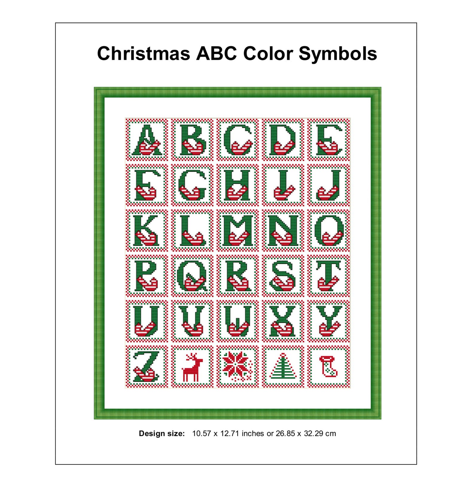 Christmas Alphabet Sampler Cross Stitch Pattern PDF ABC Font - Etsy