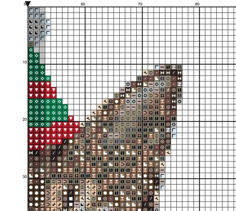 Christmas Cat Cross Stitch Pattern Modern Realistic Tabby Cat Cross ...