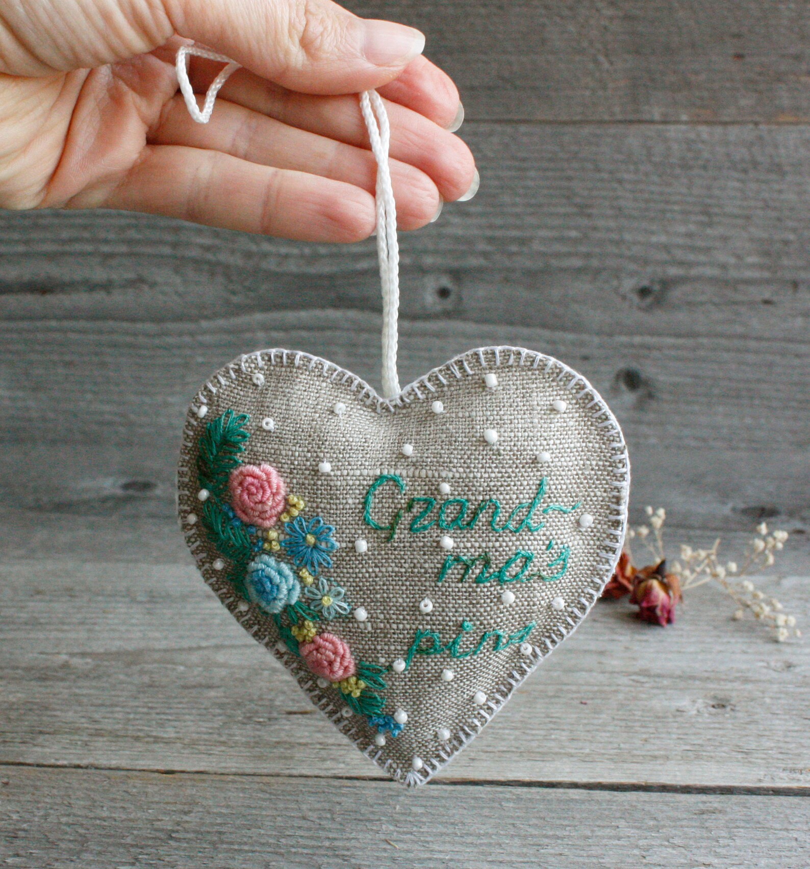 Heart Lavender Sachet Monogrammed Hanging Embroidered Sachet ...