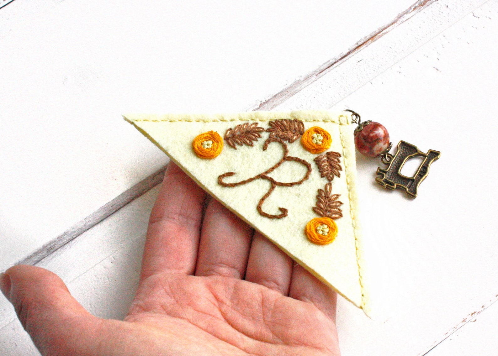 Personalized Bookmark Corner With Initial Felt Bookmark - Etsy