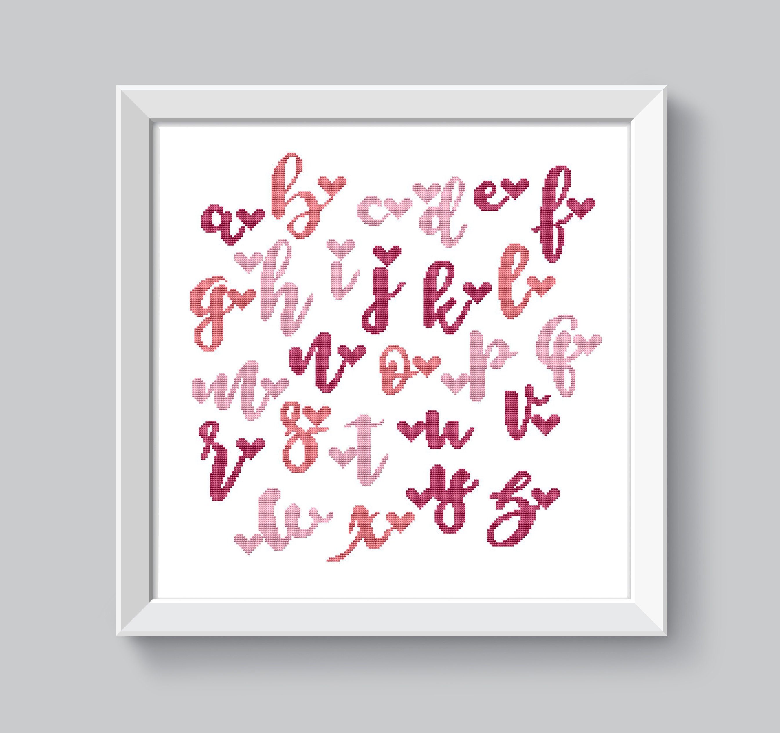 Girly Handwriting Font Alphabet