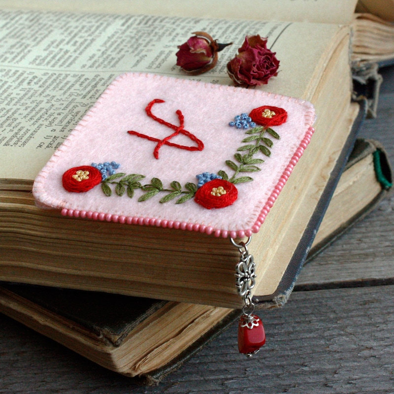 Monogrammed Bookmark - Etsy