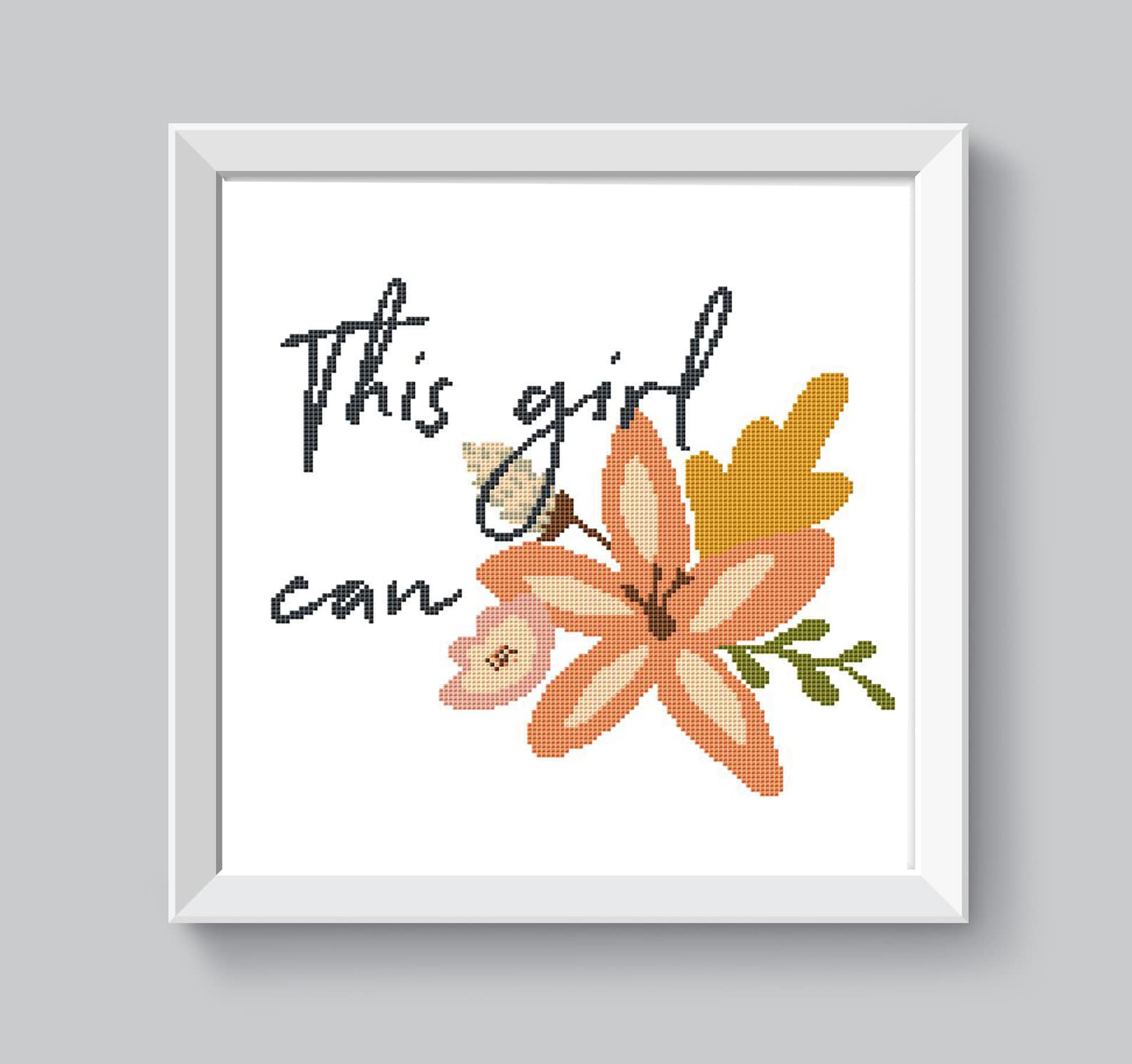 Inspirational Cross Stitch Pattern Modern Motivational Positive Quote ...