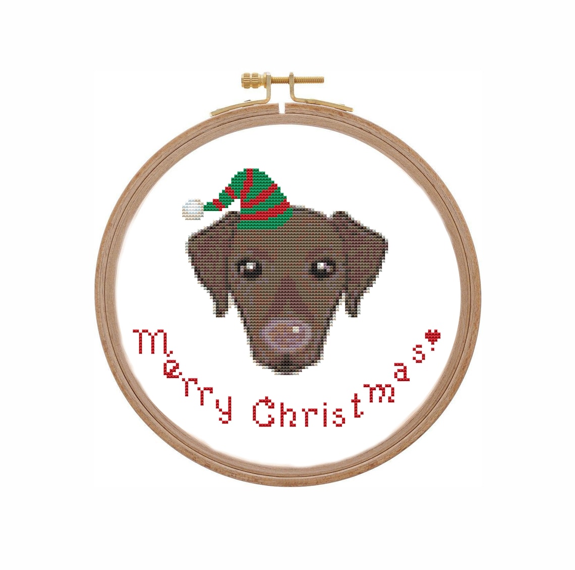 Christmas dog cross stitch pattern Modern cross stitch pattern | Etsy