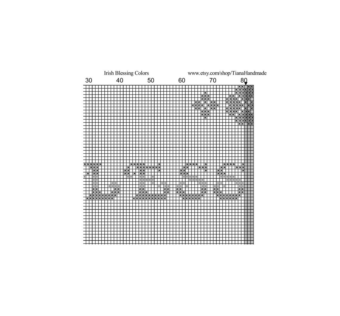 Irish Cross Stitch Pattern Saying Irish Baby Blessing Cross - Etsy