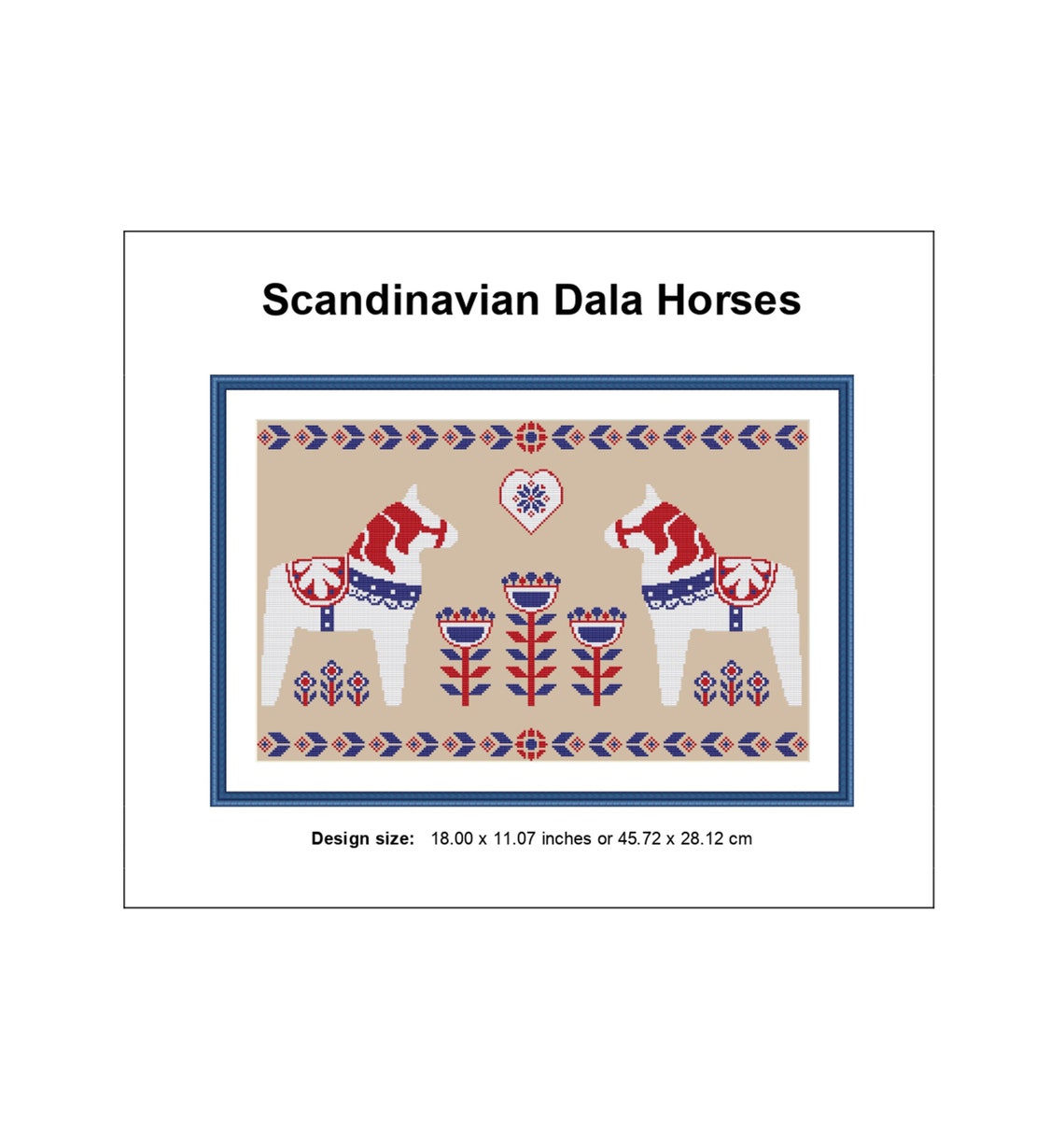Christmas Scandinavian Cross Stitch Pattern Modern Swedish | Etsy