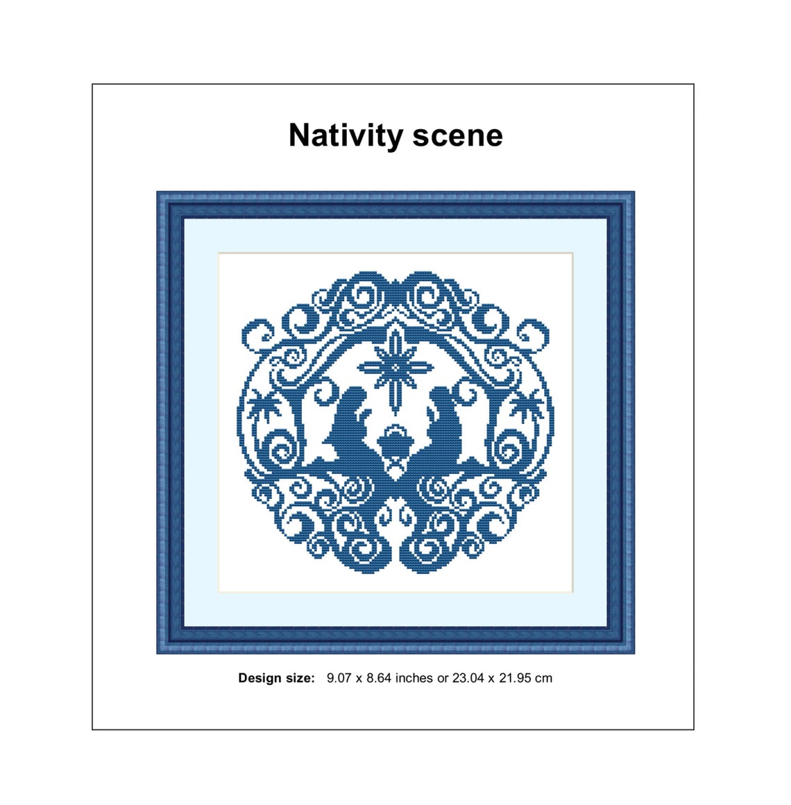 Christmas Cross Stitch Pattern Modern Religious Nativity Scene - Etsy