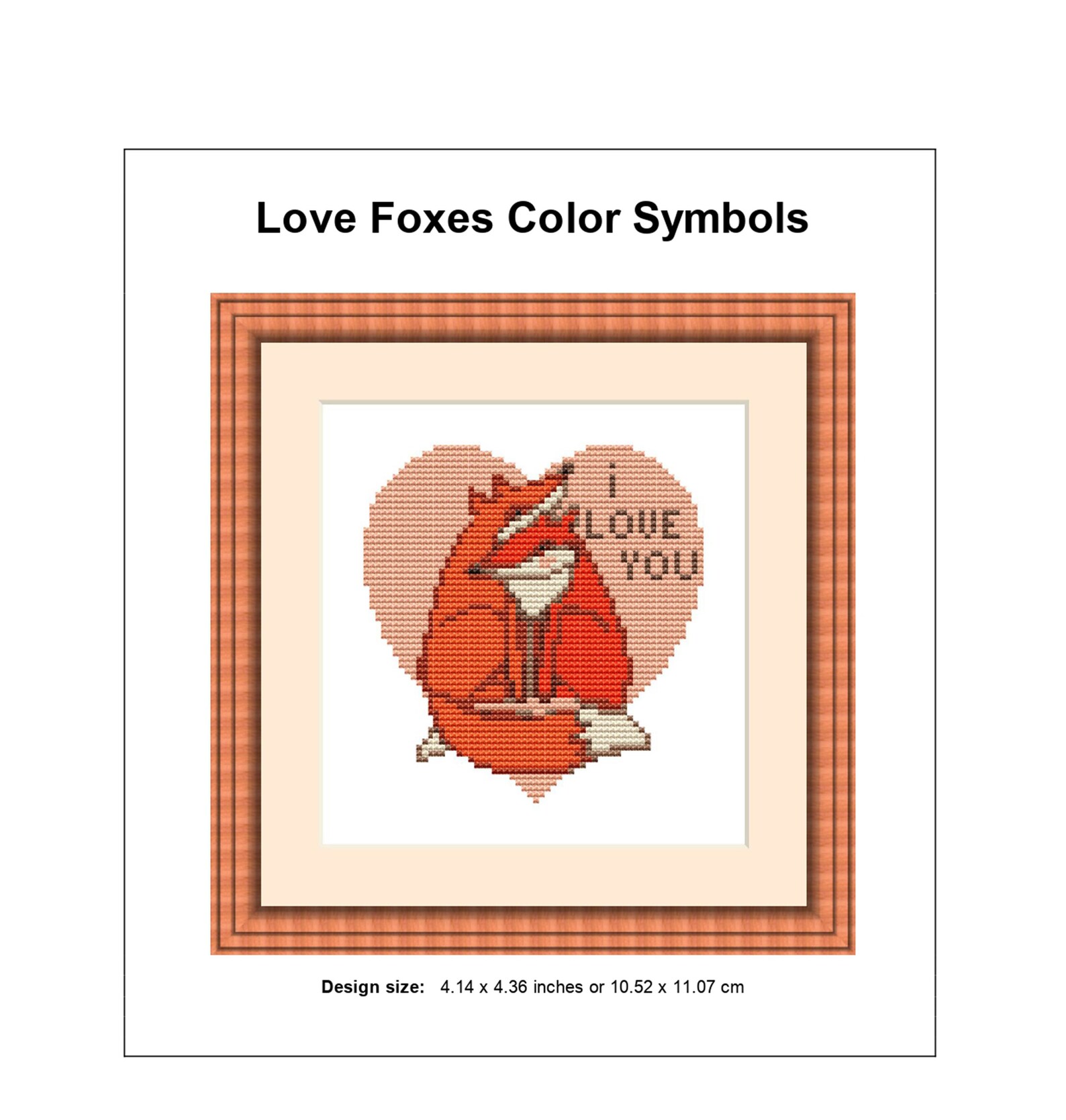 Valentine day cross stitch pattern modern I love you cross | Etsy