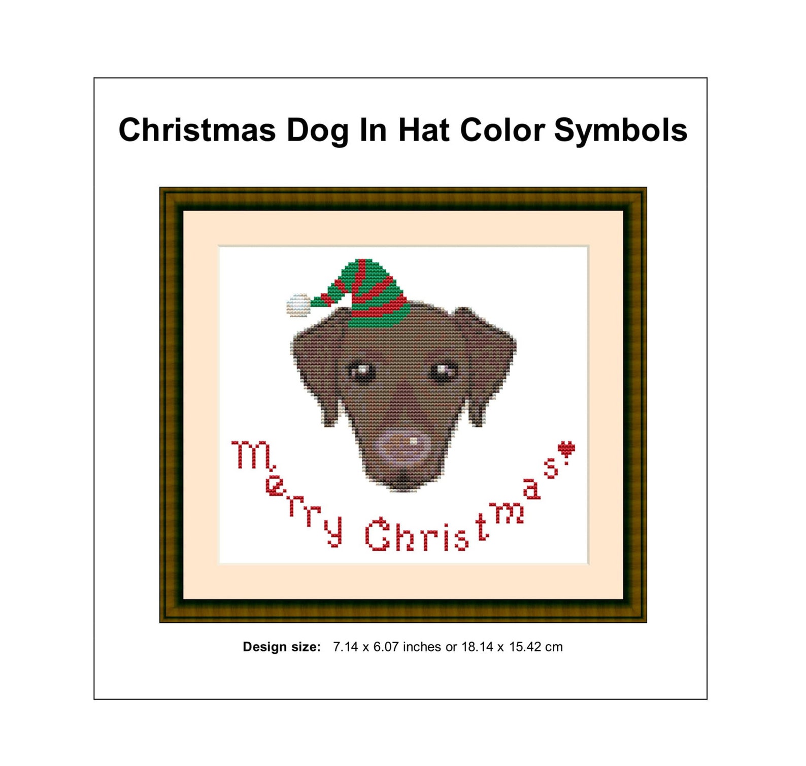 Christmas dog cross stitch pattern Modern cross stitch pattern | Etsy