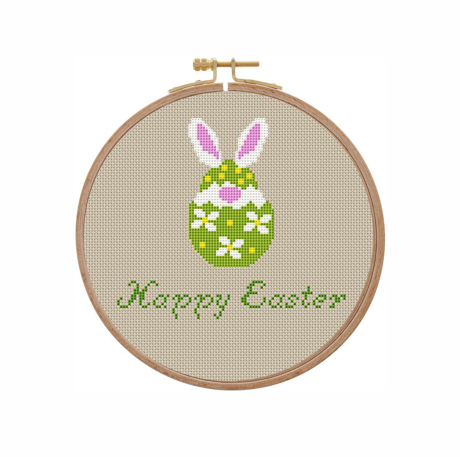 Happy Easter Cross Stitch Pattern Easter Bunny Cross Stitch - Etsy