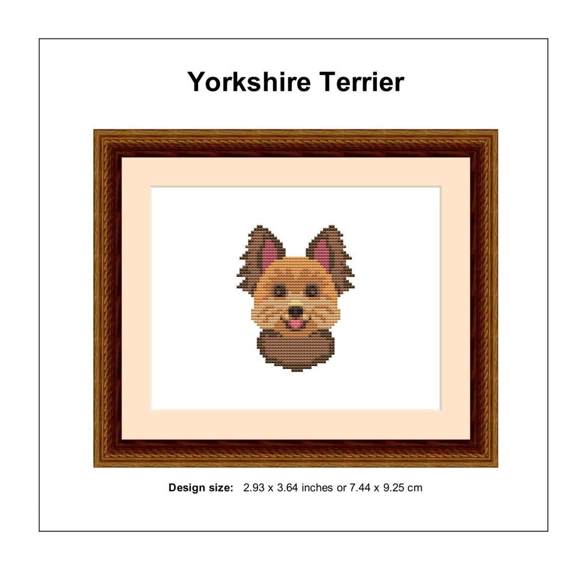 Yorkshire Terrier Cross Stitch Pattern Dog Modern Cross Stitch - Etsy
