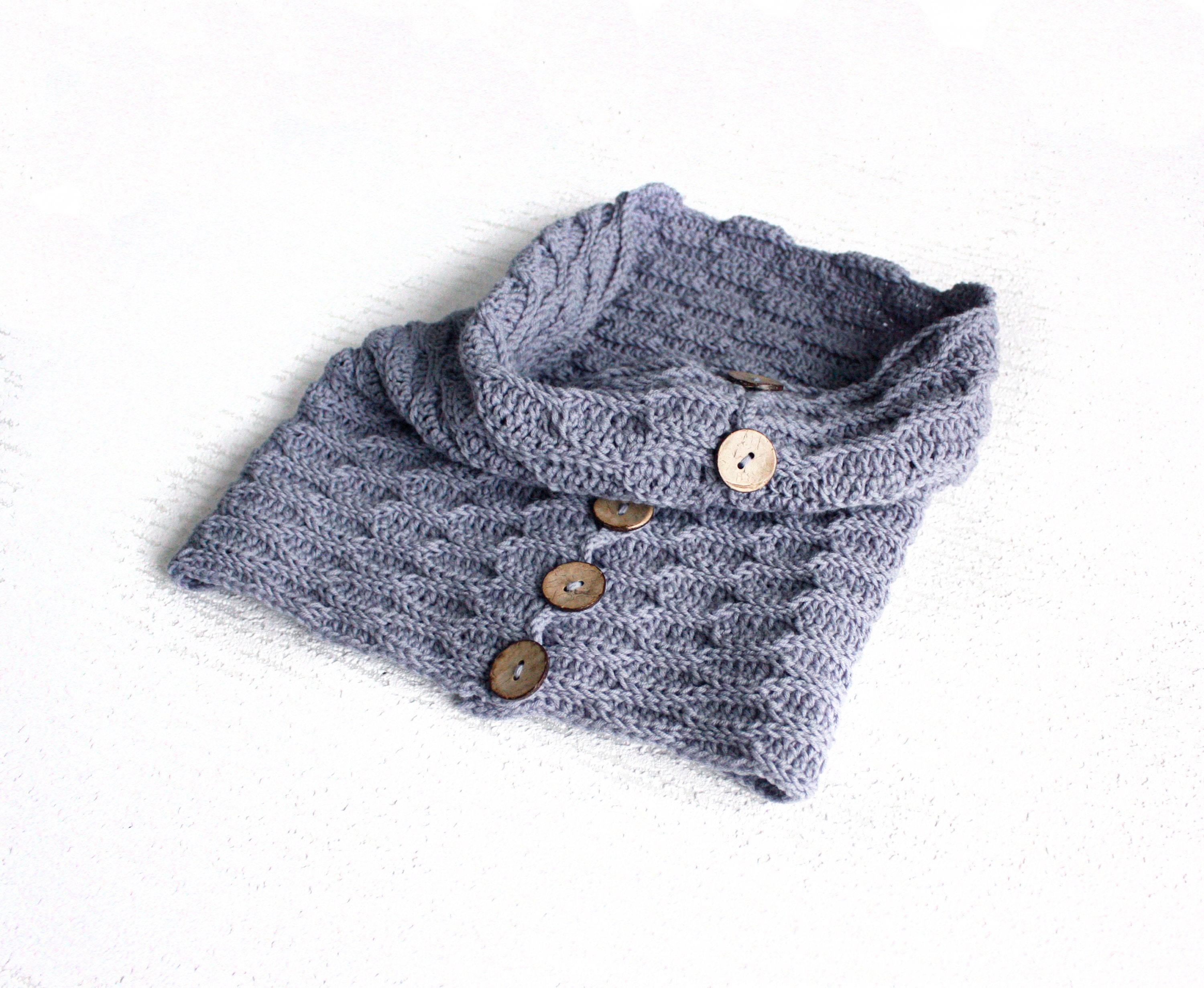 Dusty blue neck scarf women Wool neck cowl Wool cashmere snood | Etsy