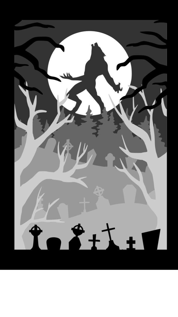 Halloween Werewolf 3D Layered Design SVG Graveyard Scary - Etsy