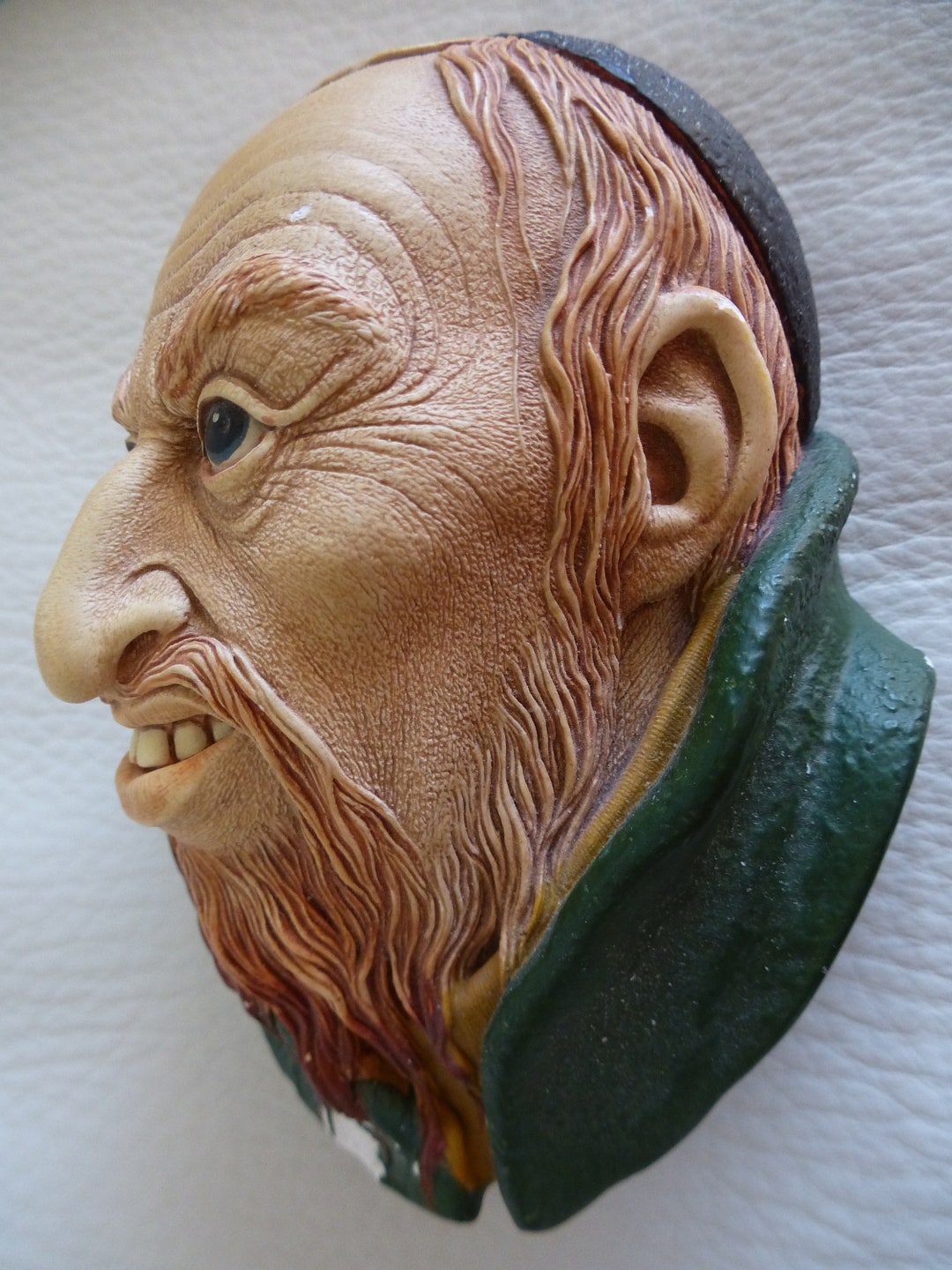 1964 Vintage BOSSONS Chalk Ware Figure Head Mask - Etsy