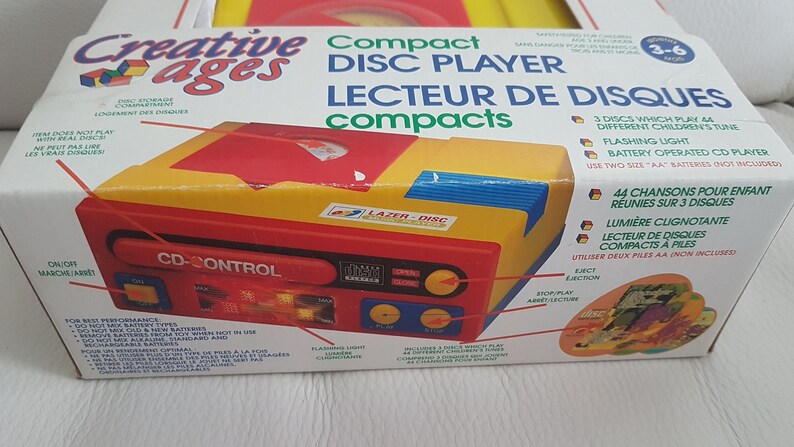 NEW Vintage Kids CD Player & 3 Music Discs Christmas Songs Lullabies ...