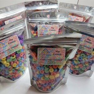 Fruit Loops Shaped and Scented Wax Embeds Pack of Wax Embeds 9oz Bag Wax Melt Embed for Candles ...