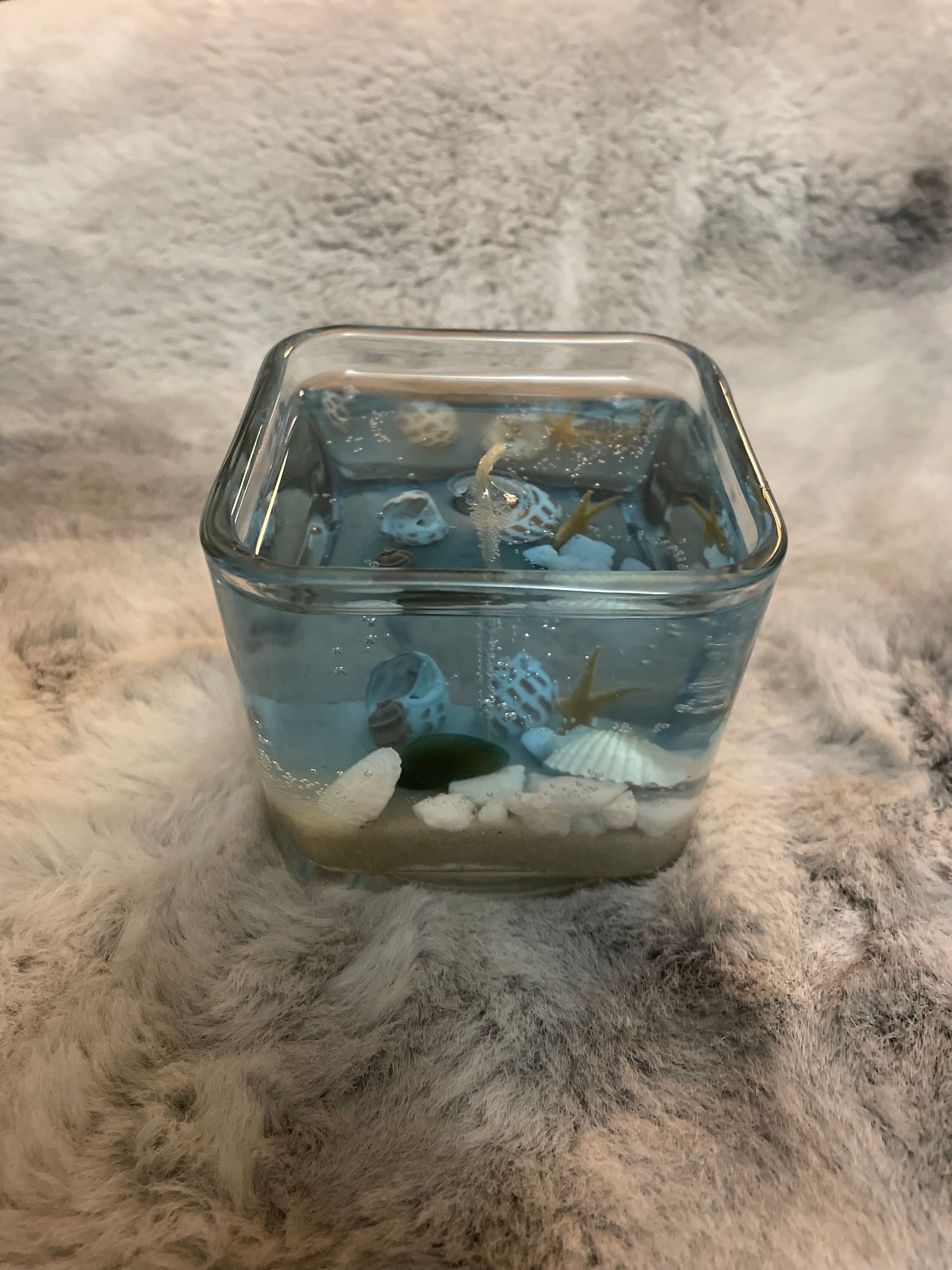 Bergamot Waters Ocean Scene 8 Oz Gel Candle Beach House Fun Unique Gel ...