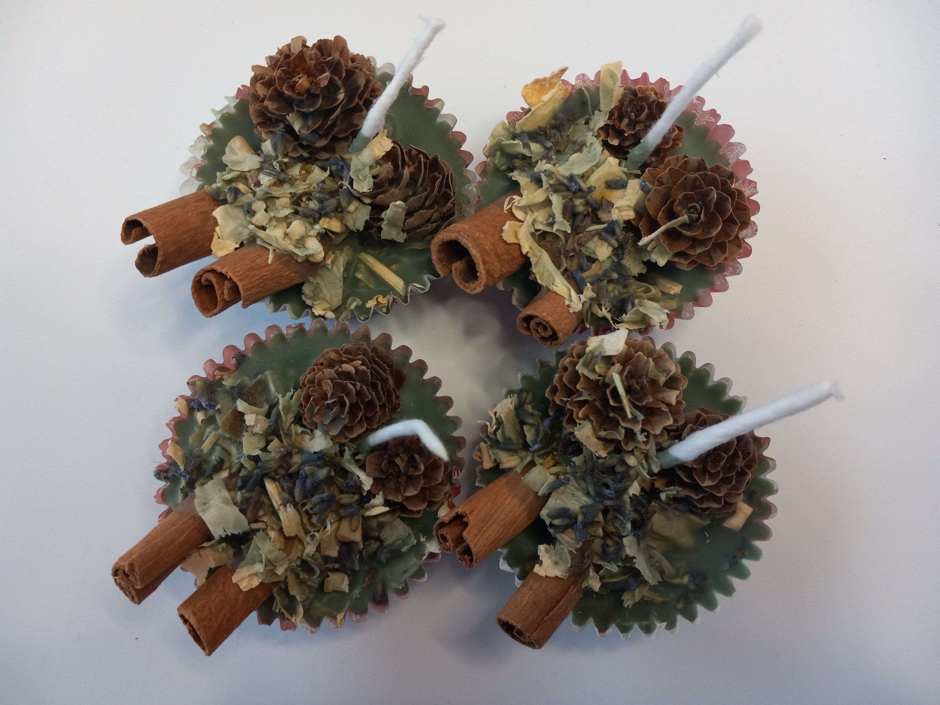 Fire Starter 2.3oz Wax Mountain Pine Pinecone Lavender Cinnamon Stick ...