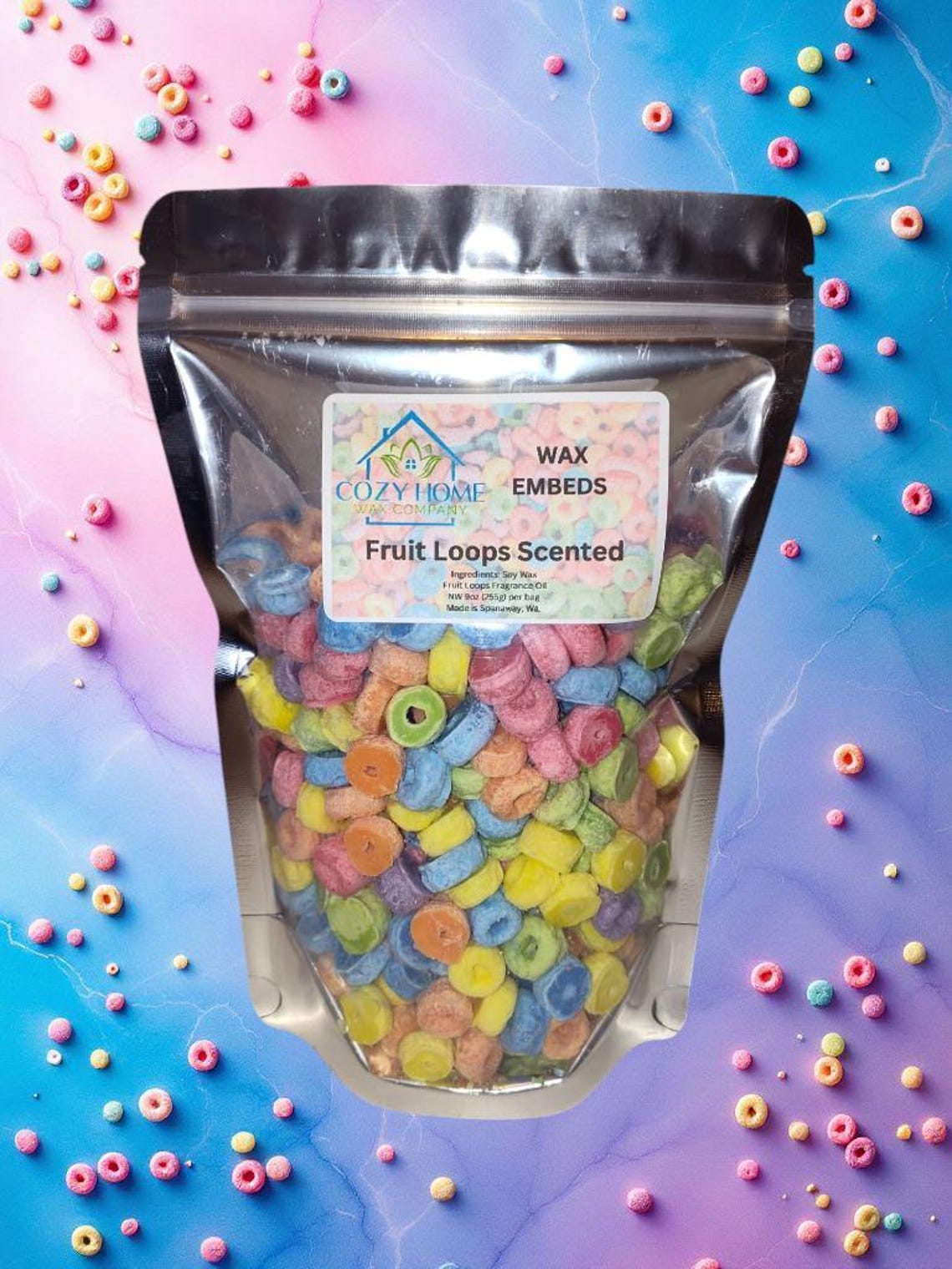 Fruit Loops Shaped and Scented Wax Embeds Pack of Wax Embeds 9oz Bag ...