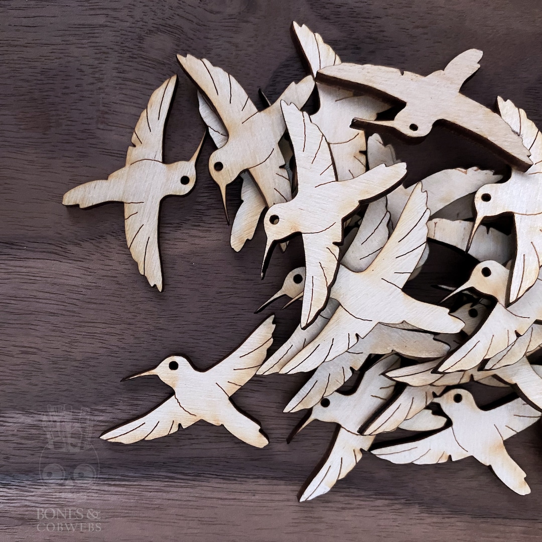Hummingbird Wooden Cut Outs Embellishments Unfinished Blank Set - Etsy
