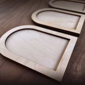 Set of 3 Arched Wood Frame Two Piece - Etsy