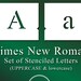 Times New Roman Stenciled Letters: Lowercase and UPPERCASE Font ...