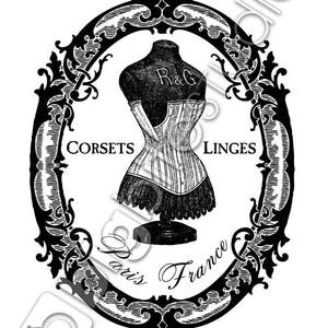 Water Decal Print Transfer to Furniture, Wood or Paper vintage French ...